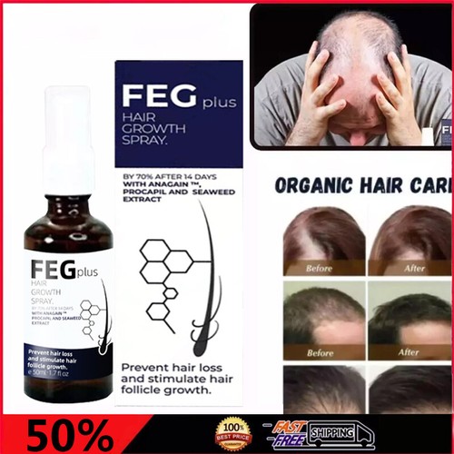 FEG Plus-Organic Anti Hair Loss Hair Growth Cure Oil For Thicker Long ...