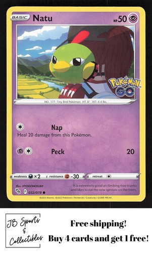 Natu Pokemon Pokemon GO 032/078 | eBay