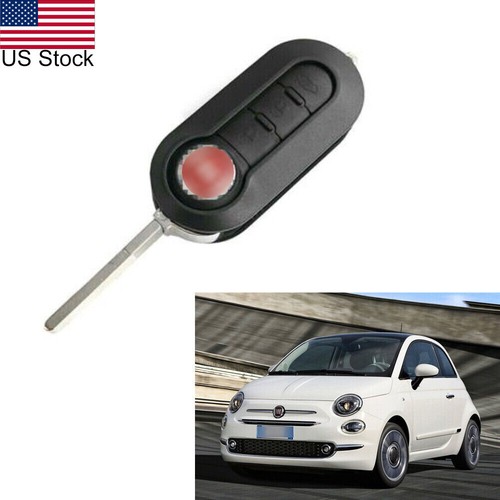 For 2012 2013 2014 2015 Fiat 500 3-Button Remote Flip Key Fob Case ...