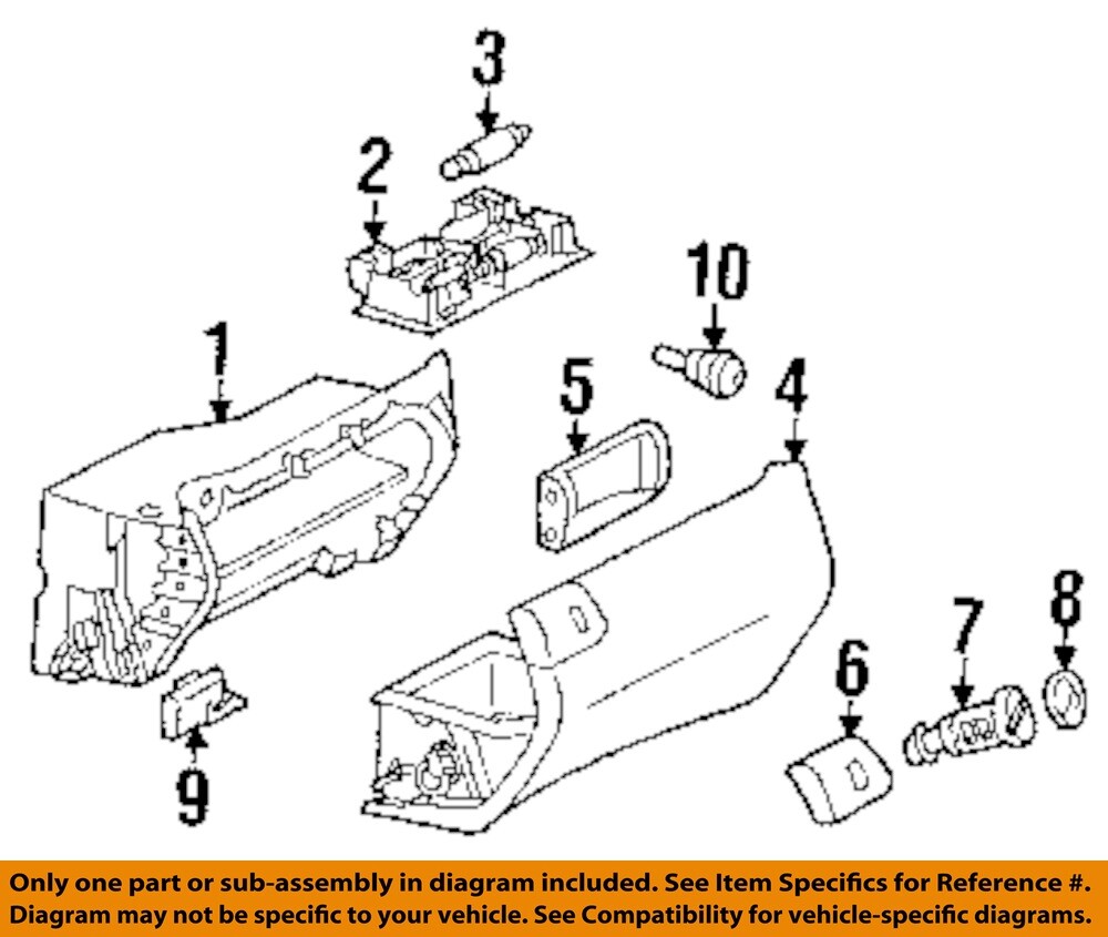 MERCEDES OEM 01-15 C230 Instrument Panel Glove Box-Stop 0009887811 | eBay