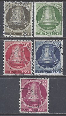 Germany 1951 Berlin West complete set Freedom Bell (to right) used ...