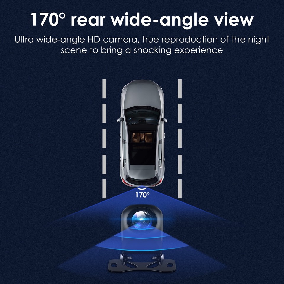 170° Car Rear View Backup Camera Reverse HD Night Vision Waterproof ...