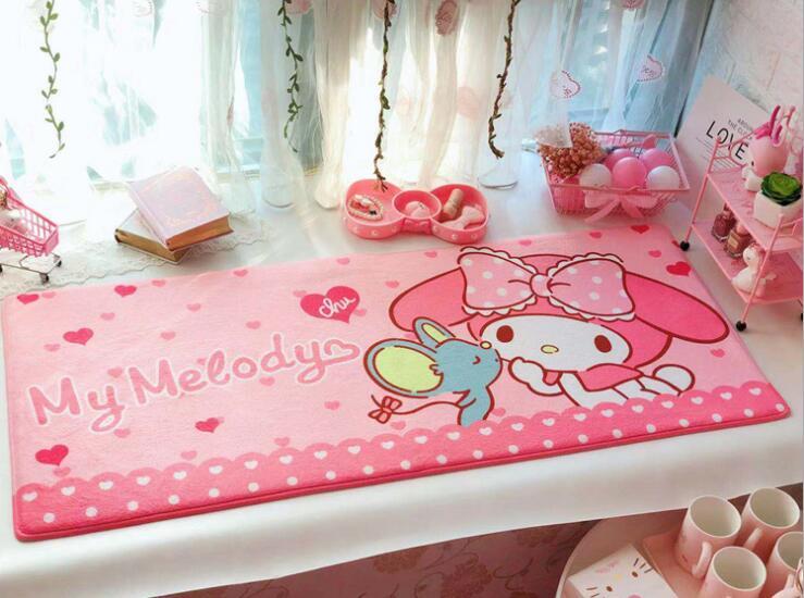Cute My Melody Rectangle Bedroom Doormat Floor Bathroom Mat Rug Pet Pad ...