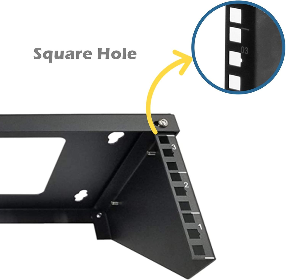 Wall Mount Rack 2U Vertical & Horizontal Rack 19Inch Wall Mountable ...