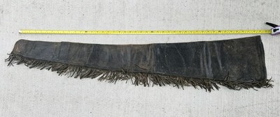 VTG SOUTHWESTERN LEATHER FRINGED GUN SLEEVE - GUN CASE RUSTIC CABIN ...