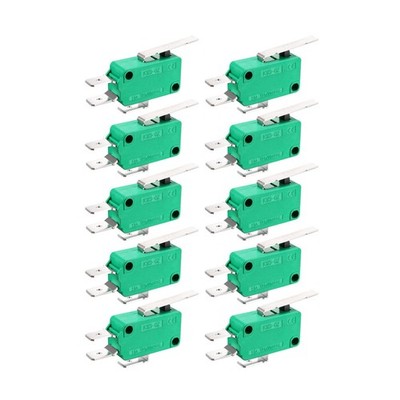 10 PCS KW3-OZ 16A 125/250VAC SPDT NO NC Hinge Lever Type Micro Limit ...