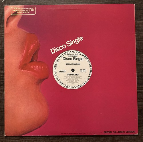 Ronnie Dyson Promo Copy Of Couples Only 12” Single VG+ Condition. 1979 ...