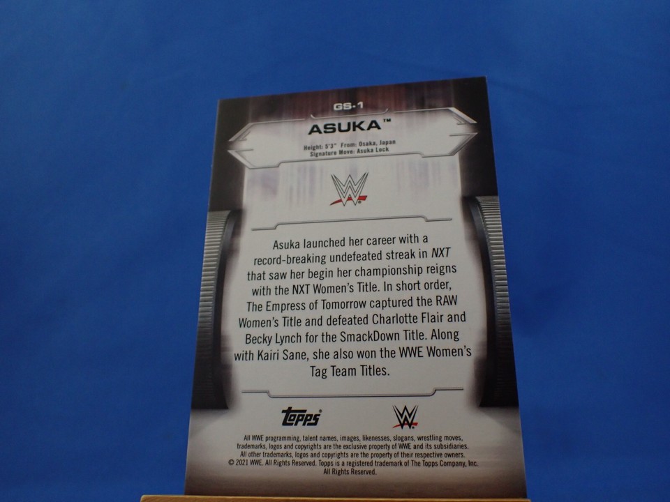 Asuka Topps WWE Undisputed 2021 Grand Slam Champions | eBay