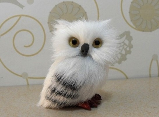 Simulated Owl Animal Model Home Decoration Realistic Mini Toy Harry ...