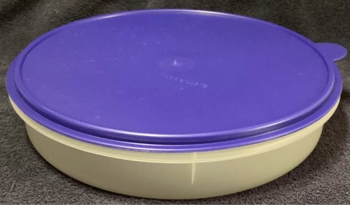 Tupperware Large Round Pie Cupcake Container 12” Blue Lid, Sheer ...