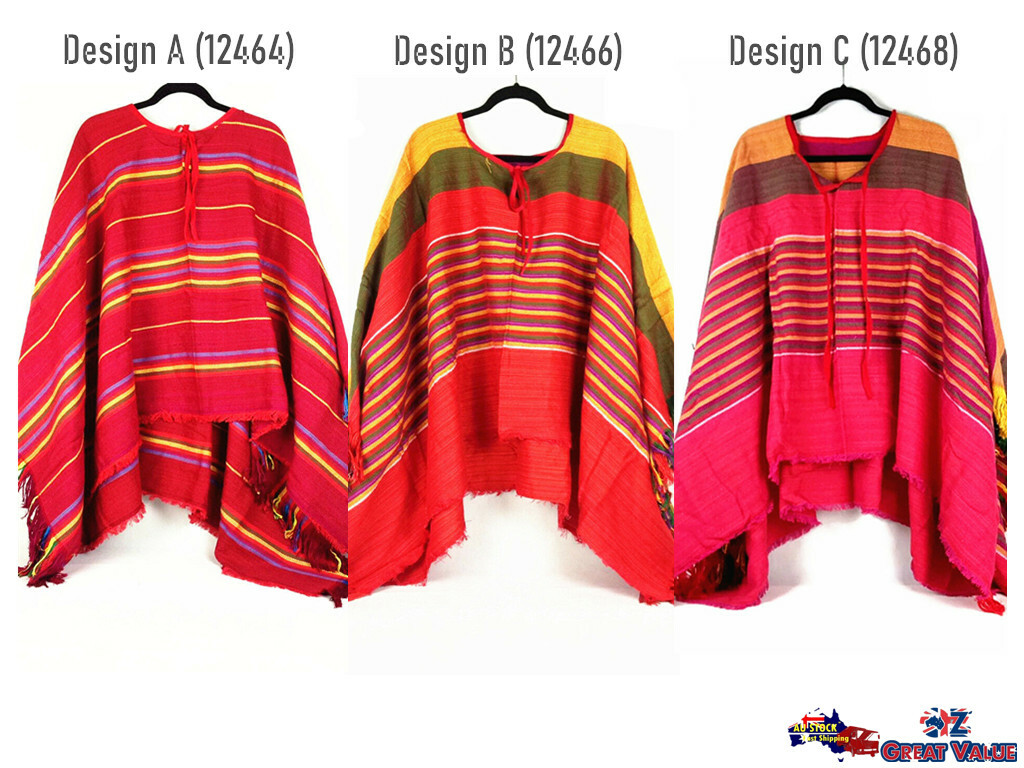 Mexican Poncho Mexico Cowboy Bandit Wild West Fancy Dress Costume Party ...
