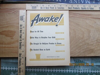Awake! watchtower magazine dec 8 1960 Jehovah's Witnesses | eBay