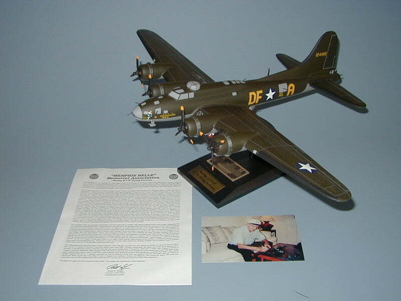 USAF B-17 Memphis Belle Signed By Robert Morgan Desk Model 1/54 WW2 SC ...