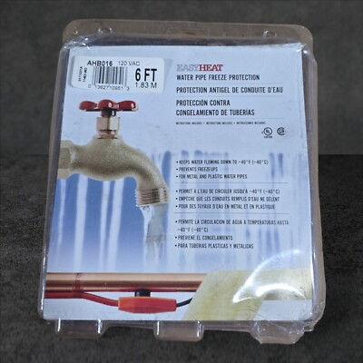 Easy Heat AHB-016 Cold Weather Valve and Pipe Heating Cable, 6-Feet ...