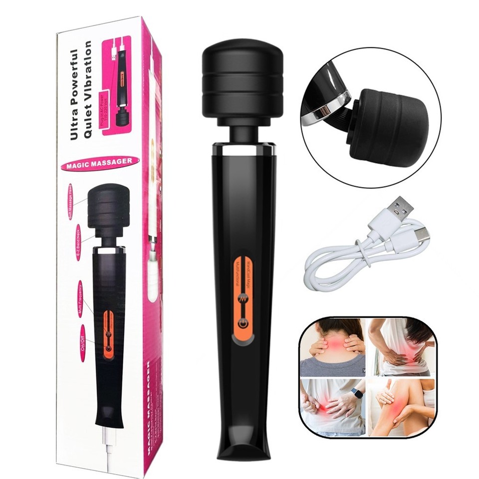 Wand Vibrating Massage Magic Full Body Therapy Motor 20 Speed Handheld ...