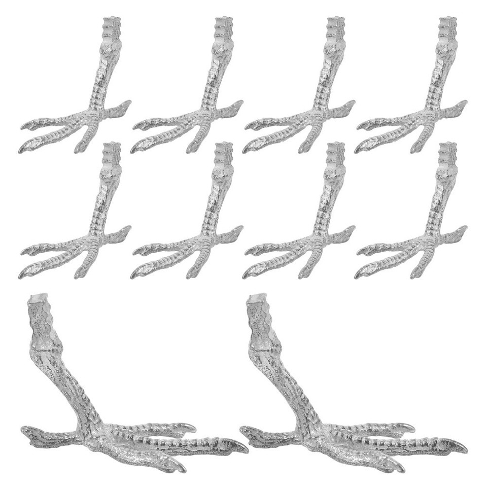 10PCS Simulation Bird Feet: Lifelike Animal Claw Ornament Metal Fake ...