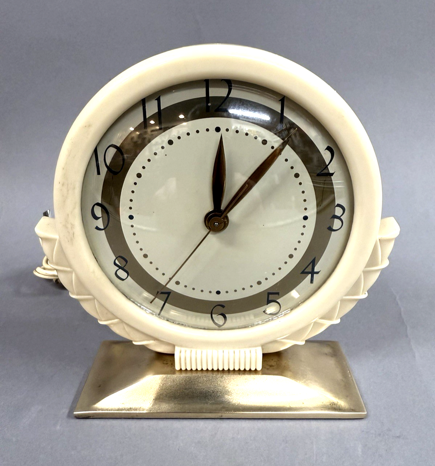 Vintage 1930's O B McCLINTOCK Model 15D700 Desk / Shelf Electric Clock ...