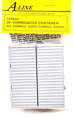 HO Scale A Line Product 25530 Undecorated 20' Corrugated Containers pkg ...