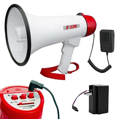 5Core 40W Megaphone Bullhorn Cheer Speaker Megaphono Siren Portable w ...