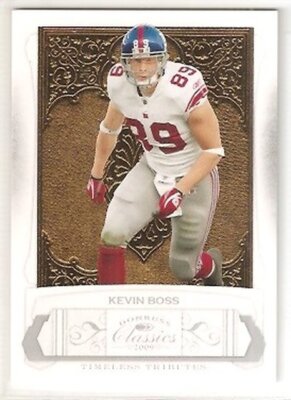 Kevin Boss Giants 2009 Donruss Classics TIMELESS TRIBUTES SILVER 56/100 ...