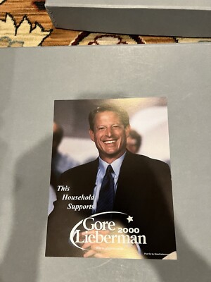 Rare 2000 Democrat Al Gore/Joe Liberman Campaign Poster | eBay