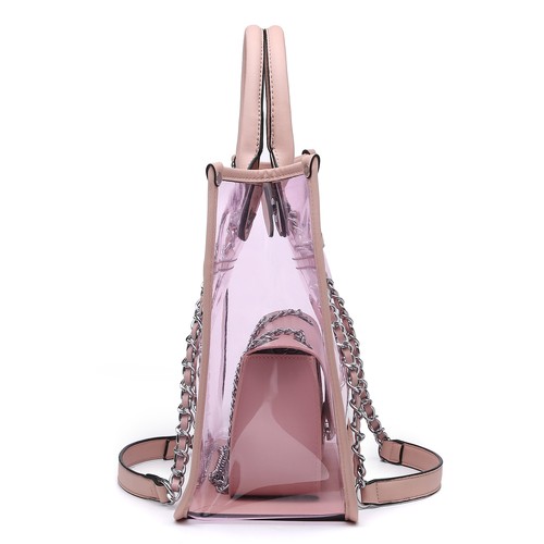 Large Clear Tote Bags for Women Chic Transparent Purse with Twist Lock ...