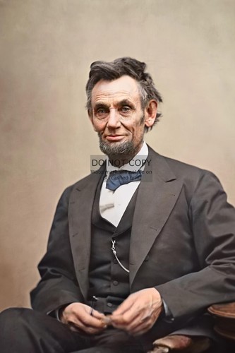 PRESIDENT ABRAHAM LINCOLN COLORIZED PORTRAIT 4X6 PHOTO POSTCARD | eBay