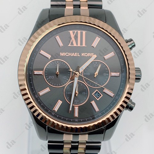 Michael Kors MK8561 Chronograph Lexington Two-Tone Grey Quartz Men's ...