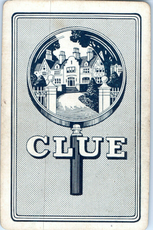 1949 Original Clue Board Game Study Room Replacement Card Vintage | eBay