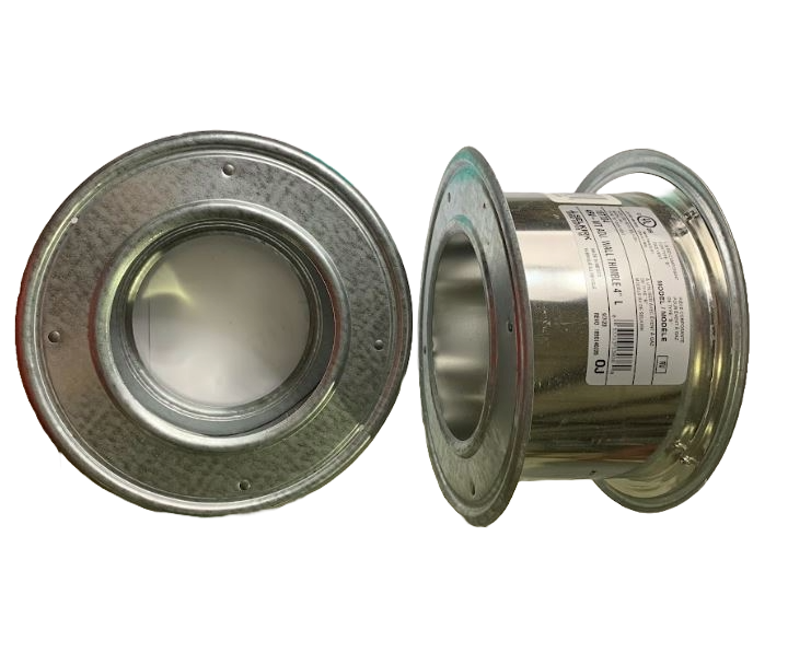 Selkirk 187704 Galvanized Steel Gas Vent Adjustable Wall Thimble 4 Dia ...