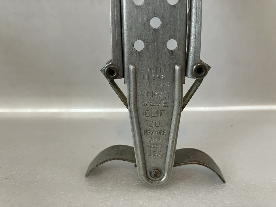 Vintage Mervin Wave Hair Clip Aluminum Spring Loaded 1930s Flapper Look ...