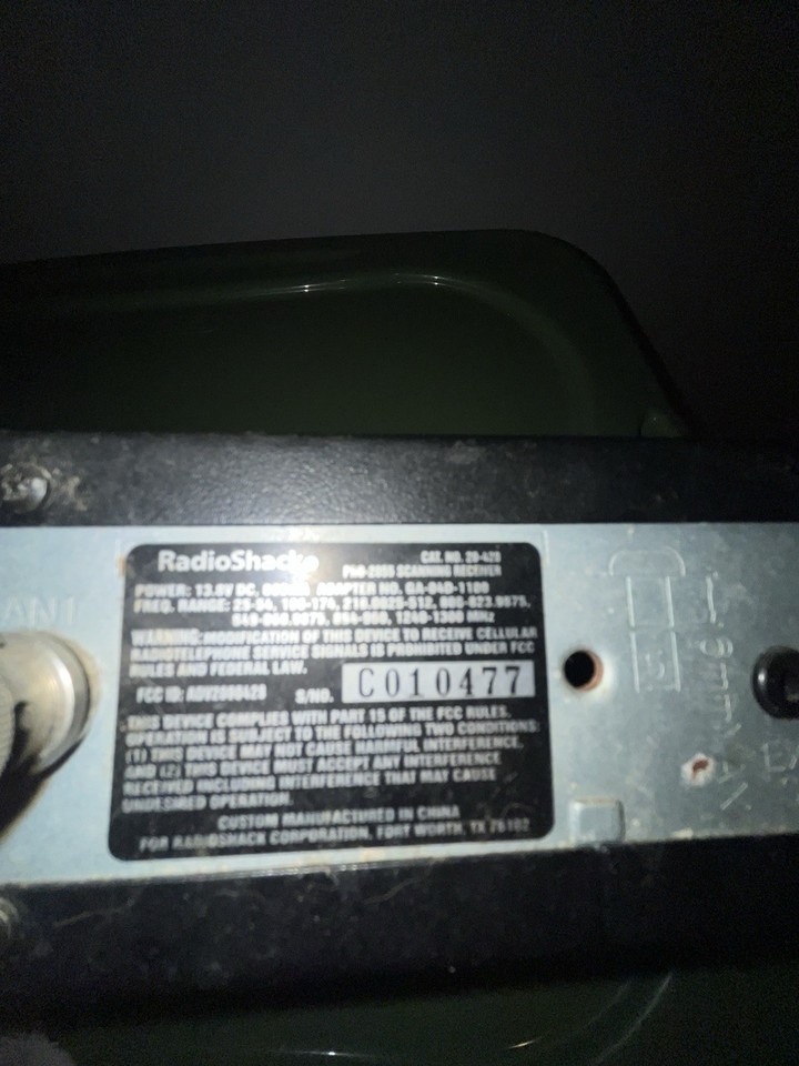 Radio Shack Triple-Trunking Radio Scanner PRO-2055 For Parts | eBay