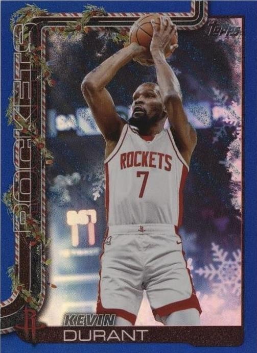 2025-26 Topps Holiday - Kevin Durant #H125 Holiday Metallic Blue ...