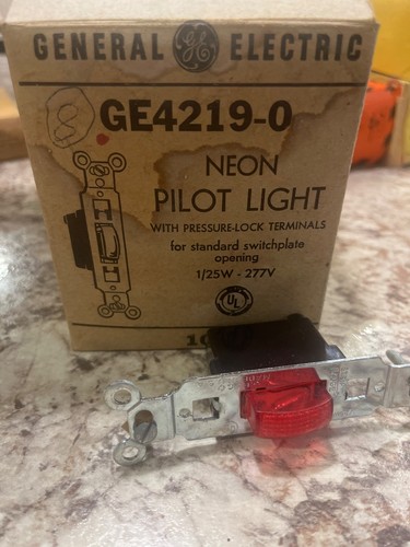 General Electric neon pilot light with pressure lock terminals | eBay