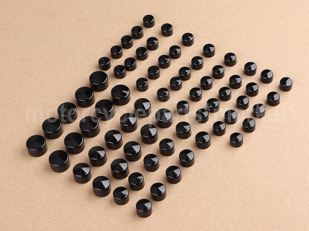 Black Engine Bolt Cover Caps Kit for Harley Street Glide Road King ...