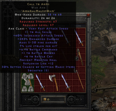 Diablo 2 Resurrected Call To Arms CTA D2R- PC Xbox Non Ladder Softcore ...