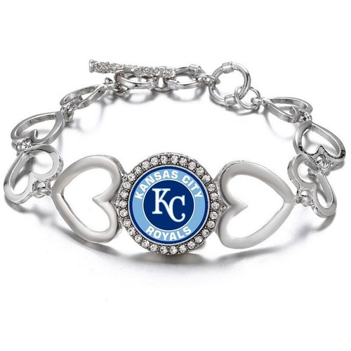 Kansas City Royals Womens Silver Adjustable Heart Bracelet w Gift Pkg ...