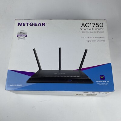 NETGEAR - AC1750 Dual-Band Wi-Fi 5 Router - Black (R6400-100NAS ...