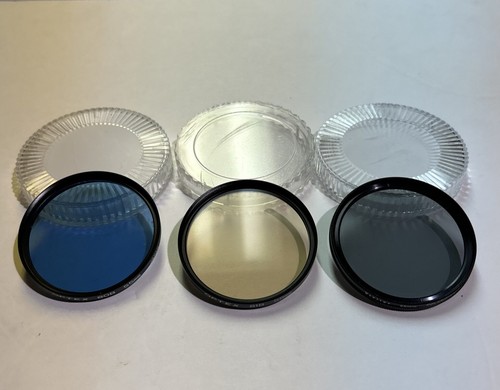 Lot of 3 Vintage Camera Lens Filters 55mm - Optex 81B & 80B + Vivitar ...