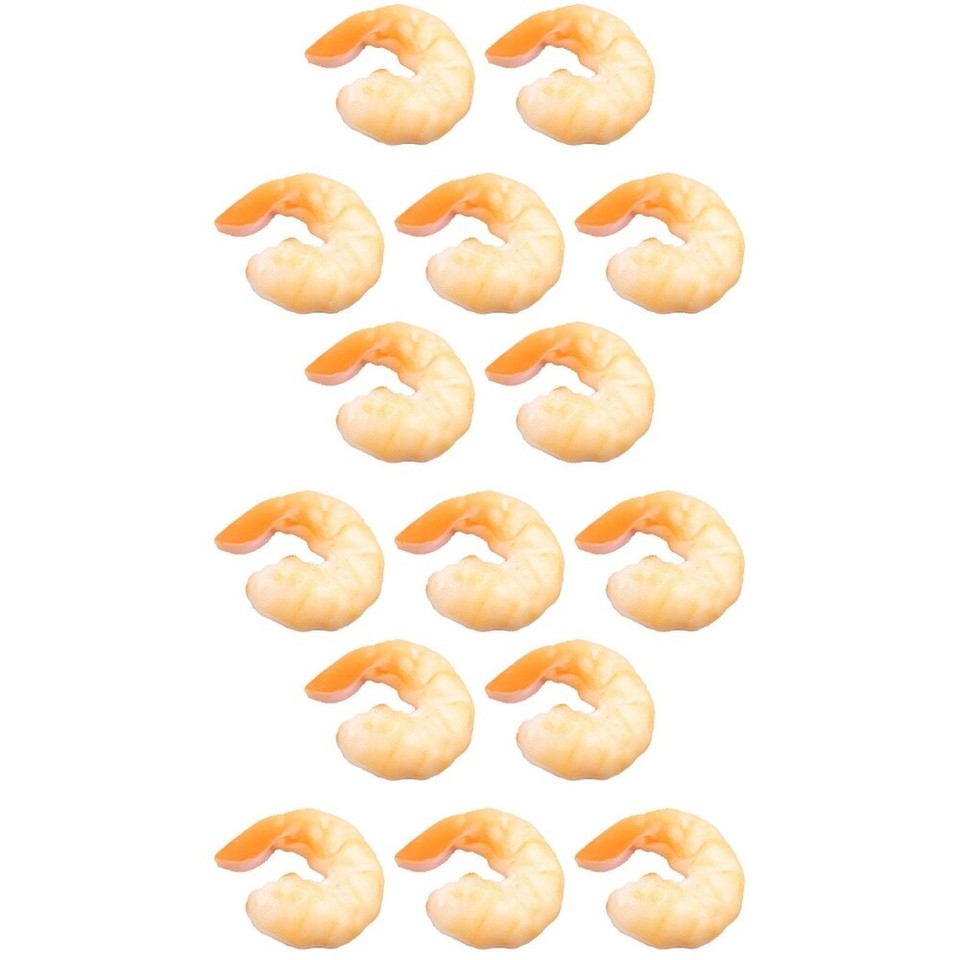 Set of 3 Simulated Shrimp Toys Child Plastic Mini Figures for Kids ...