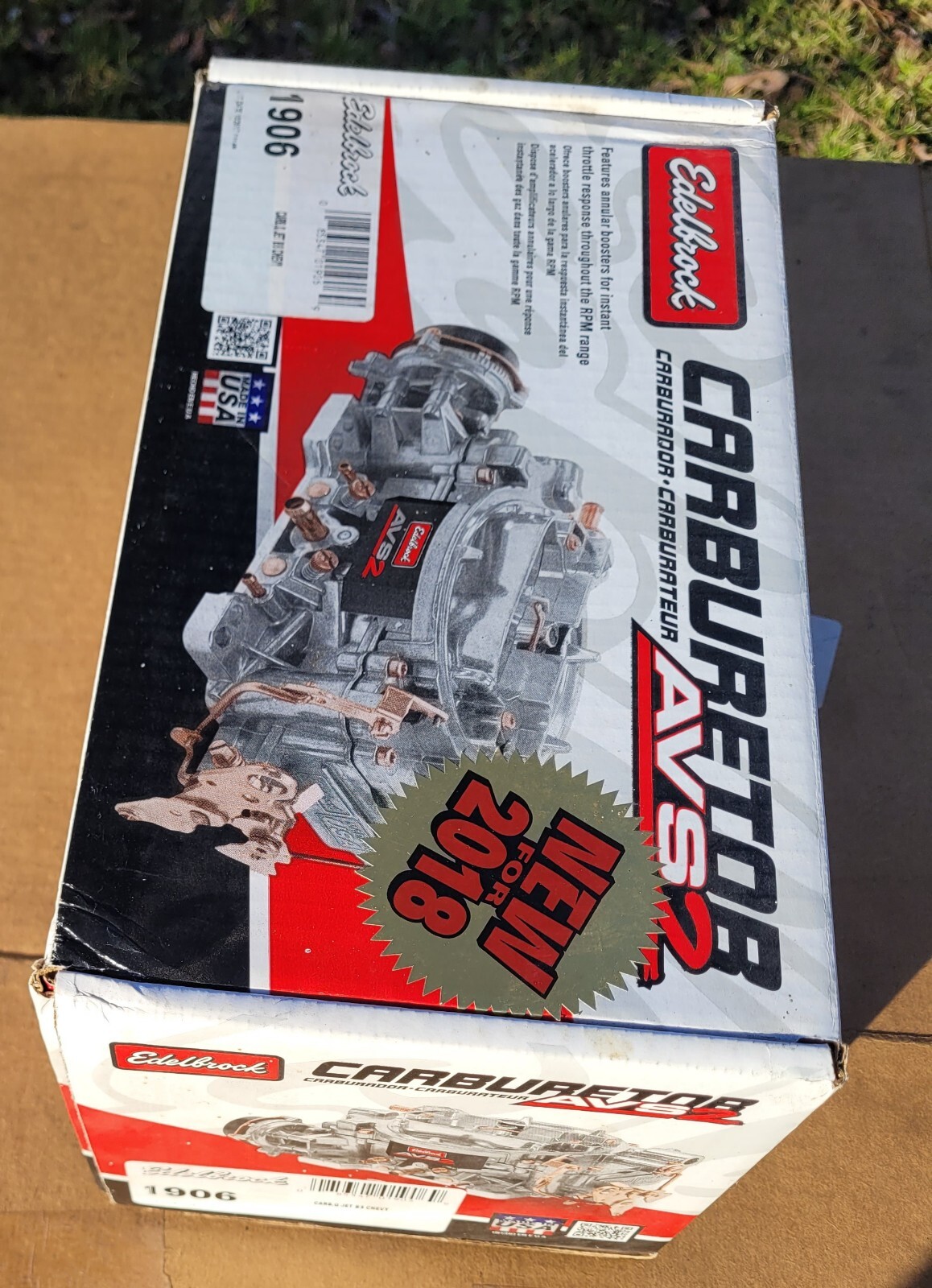 Edelbrock 1906 AVS2 Carburetor Box Selling Just The Empty Box | eBay
