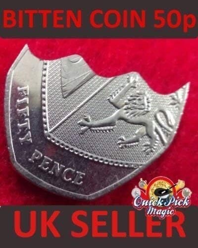 Bitten and Restored 50p Coin Magic Trick - Bite out 50 Pence Close Up ...