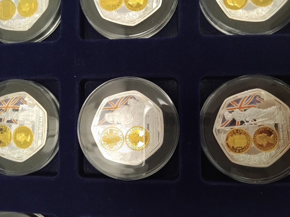 Complete Set 50 Years Decimalisation Commemorative Coin Set Boxed ...