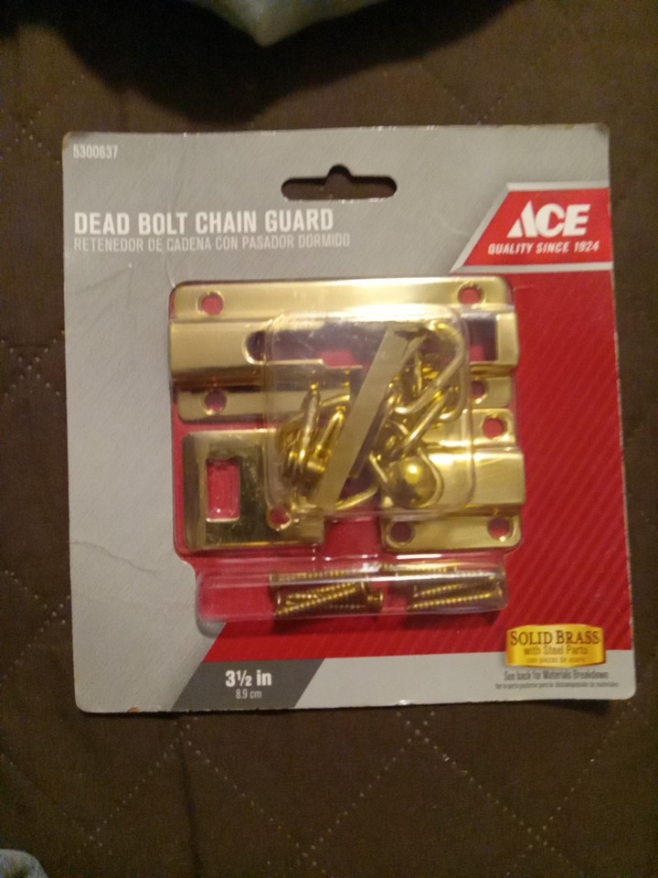 Dead Bolt Chain Guard 5300637 3.5 in. L Bright Brass Brass | eBay
