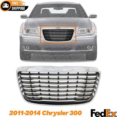 Front Grille Chrome Shell w/ Black Insert Plastic For 2011-2014 ...