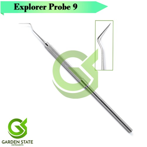 Dental Probe 9 Explorer Hygiene Tooth Scaler Diagnostic Hand Pick ...
