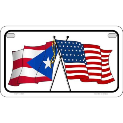 Puerto Rico USA Flag Novelty Metal Motorcycle Plate | eBay