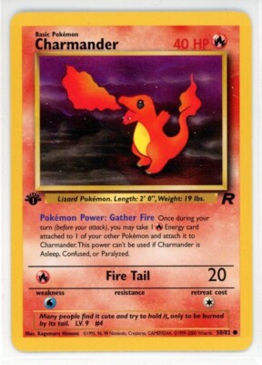 2000 Pokémon Team Rocket 1st Edition Charmander Rare #50 NM-MT | eBay