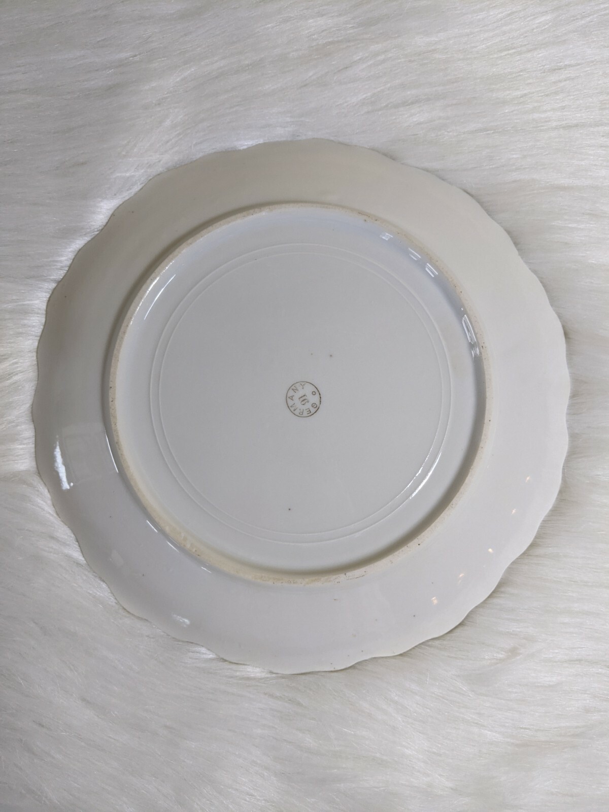 Vintage German Dinner Plate Roses Violets 9.5" Scalloped Edge | eBay