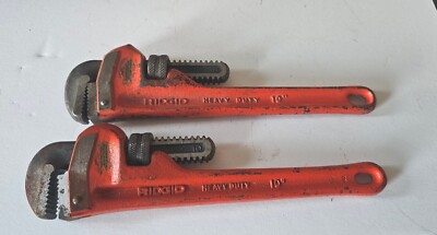 2 Count 10" Ridgid Pipe Wrenches | eBay